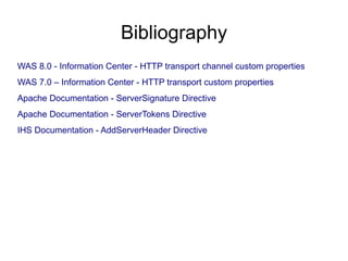 Suppressing http headers from web sphere application server | PDF