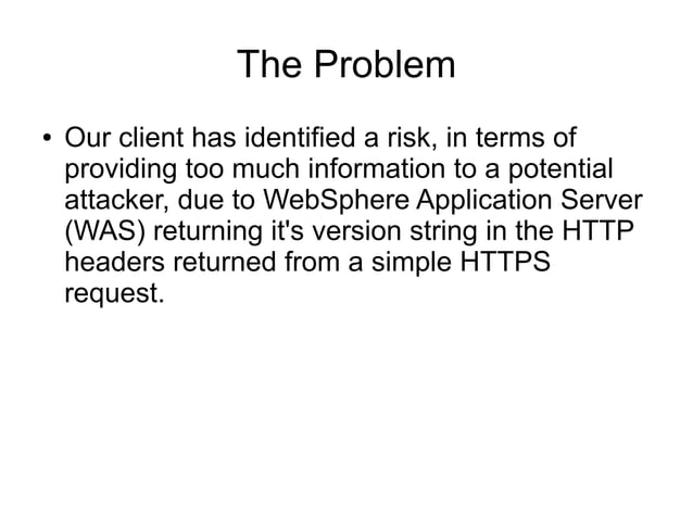 Suppressing http headers from web sphere application server | PDF