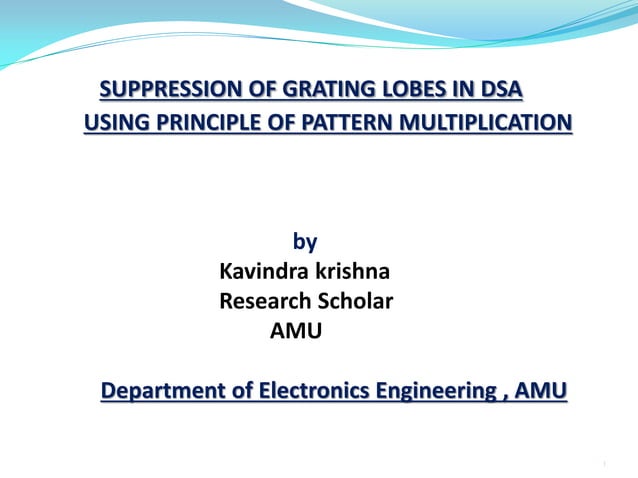 Suppression Of Grating Lobes Ppt