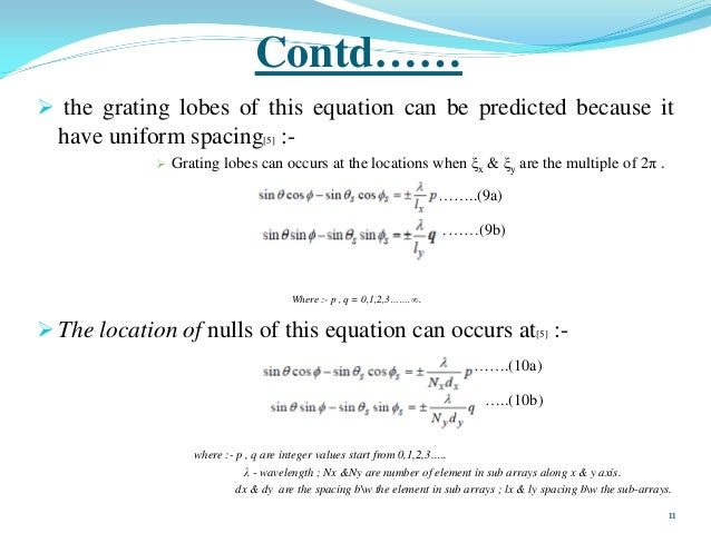 Suppression of grating lobes