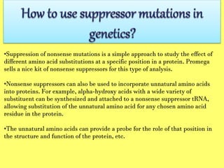Suppressor mutation | PPTX
