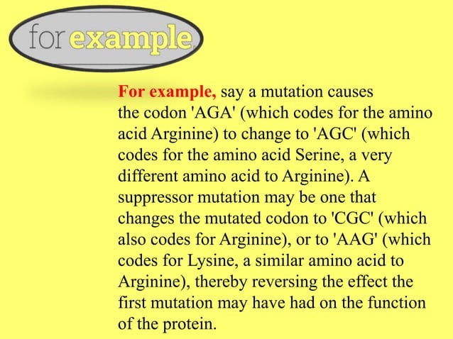 Suppressor mutation | PPTX