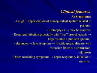suppurative lung diseases.Group of diseases characterized clinically by ...