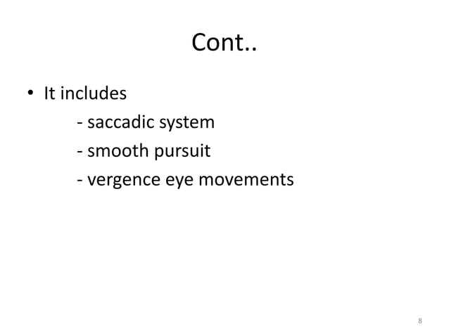 Supra nuclear eye movements | PPTX