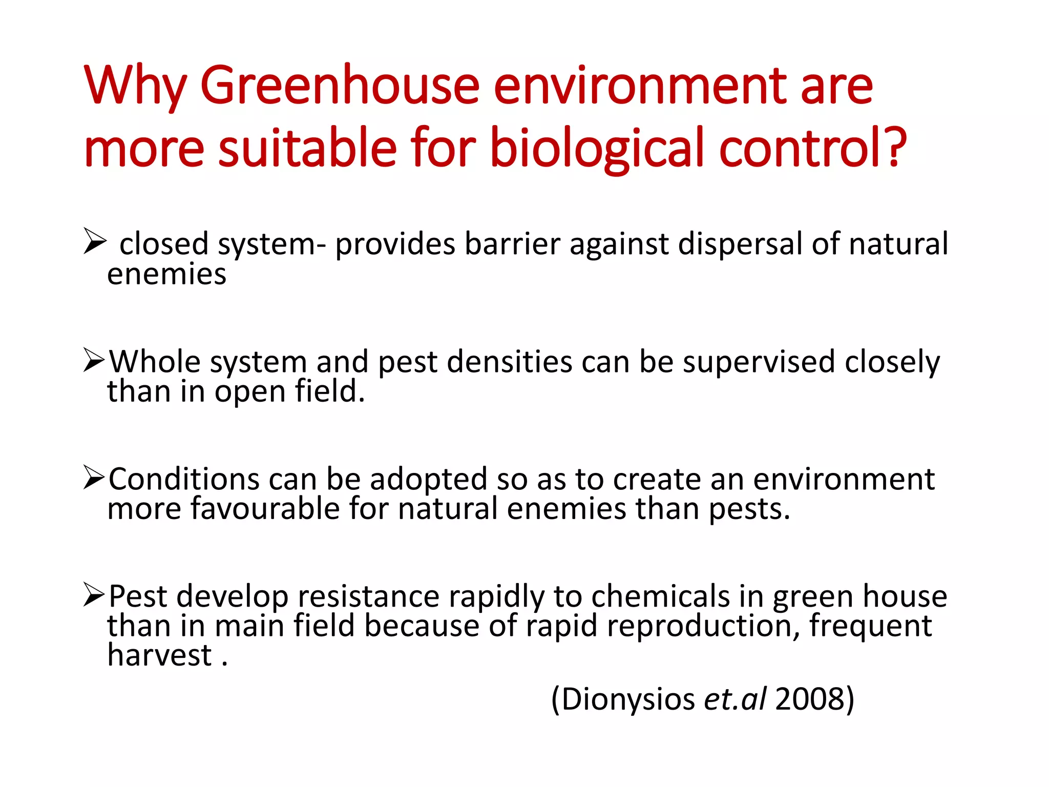 biocontrol of greenhouse or glasshouse pests | PPT