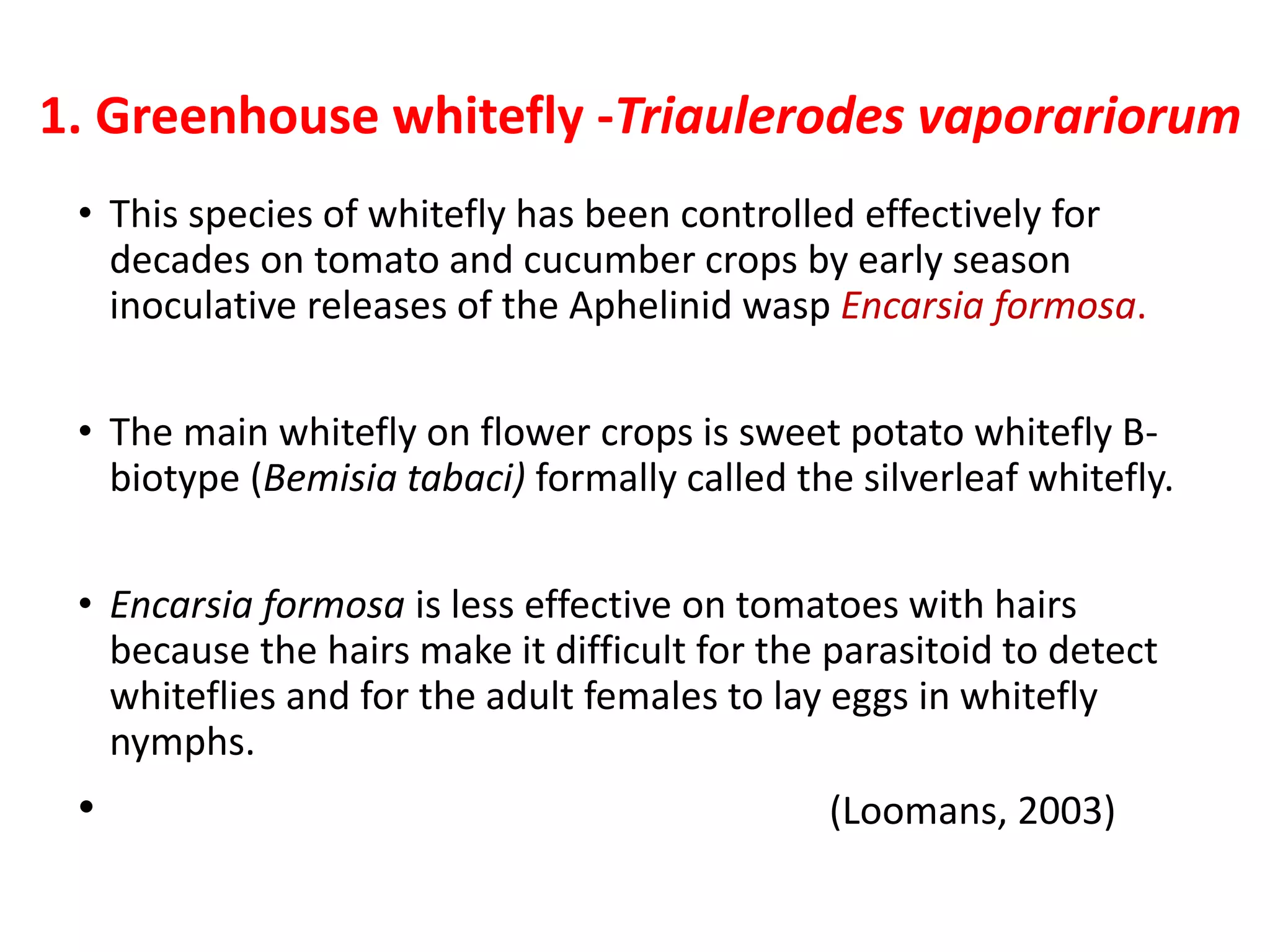 biocontrol of greenhouse or glasshouse pests | PPT