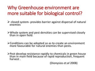 biocontrol of greenhouse or glasshouse pests | PPTX