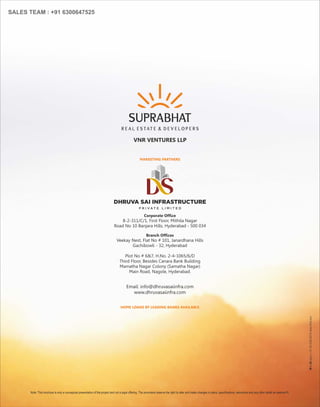 Suprabhat Heights A HMDA Layout at Yadadri - Bhongir | PDF