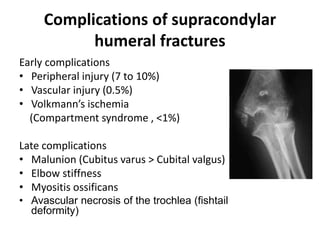 Supracondylar humeral fracture | PPTX