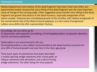 Supracondylar osteotomy for treatment of cubitus varus | PPTX