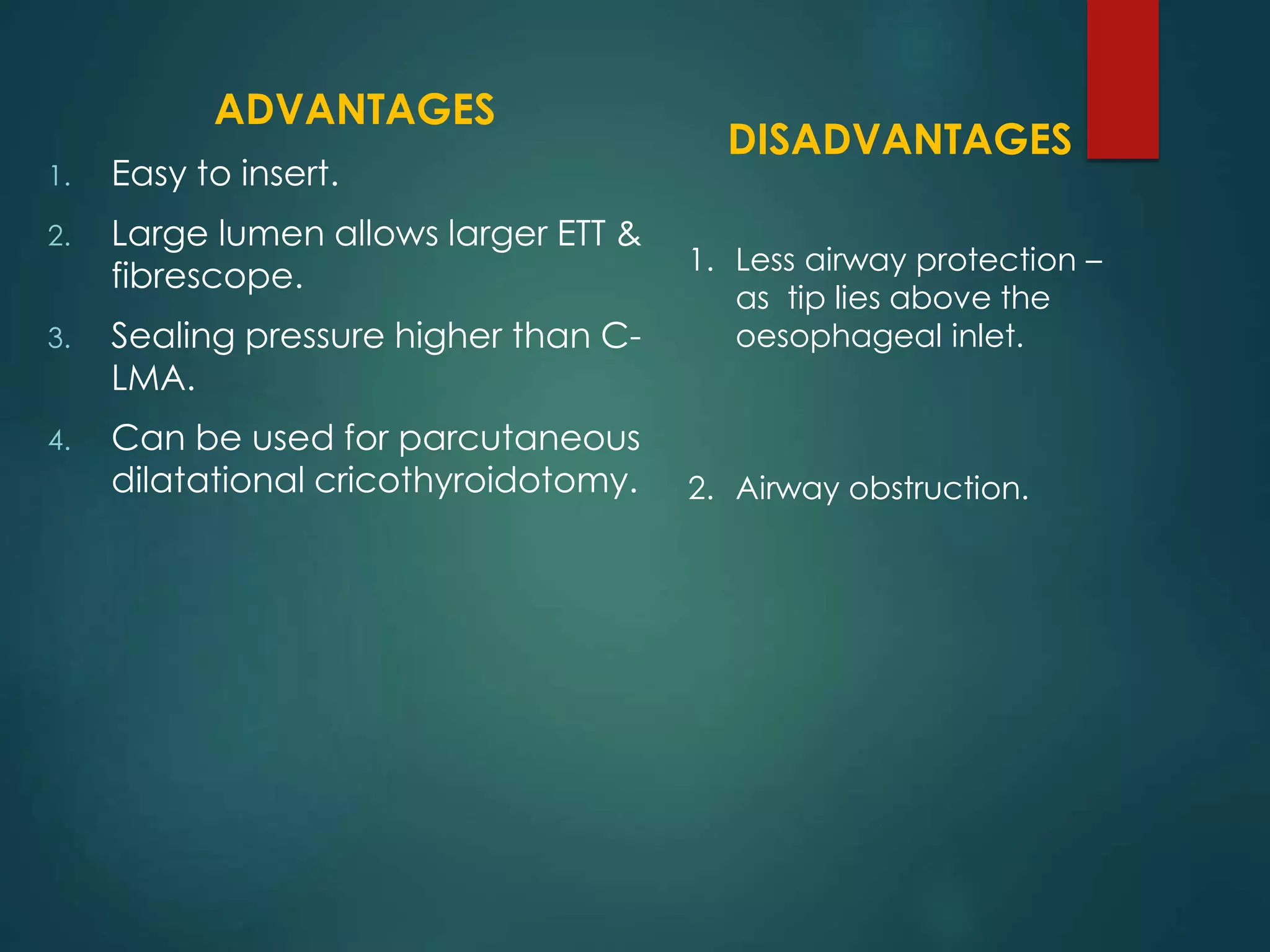 Supraglottic airway device | PPTX