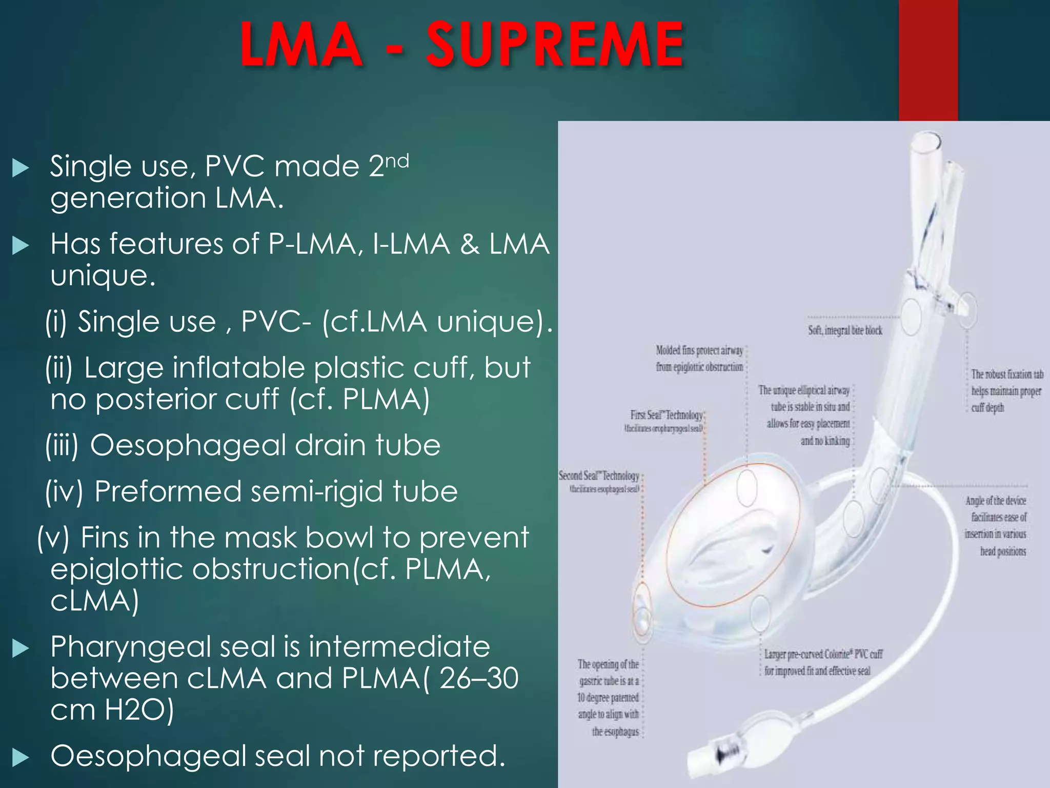 Supraglottic airway device | PPTX