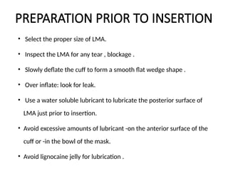 Supraglottic airway device Larygeal mask airway.pptx