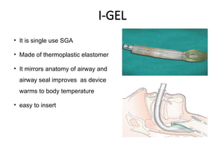 Supraglottic airway device Larygeal mask airway.pptx