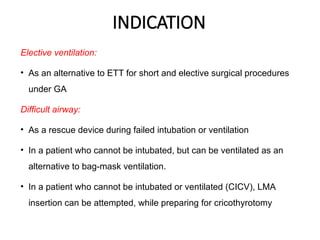 Supraglottic airway device Larygeal mask airway.pptx