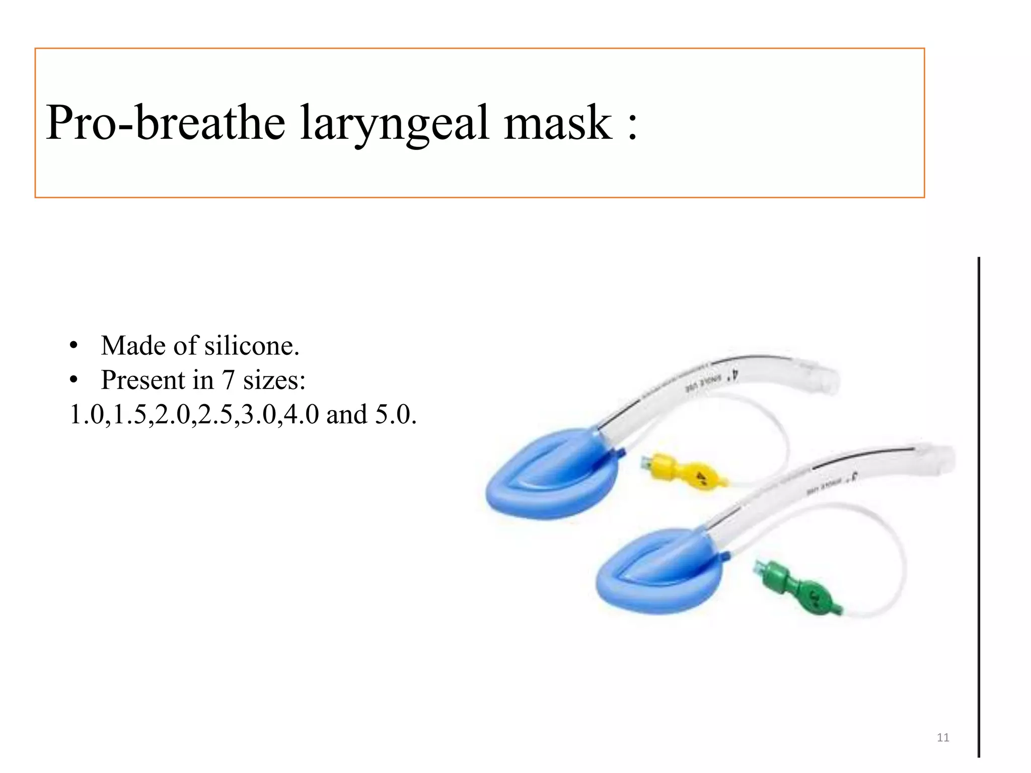 Supraglottic airway devices | PPTX
