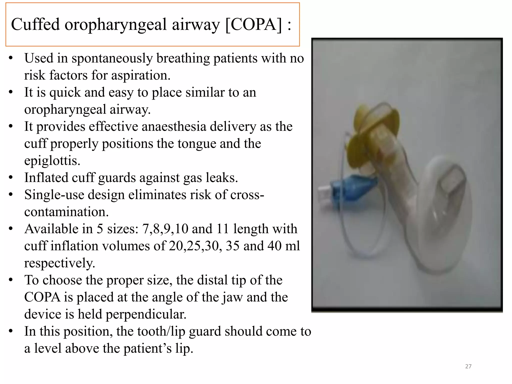 Supraglottic airway devices | PPTX