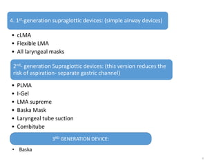 Supraglottic airway devices | PPTX | Ear, Nose and Throat Conditions ...