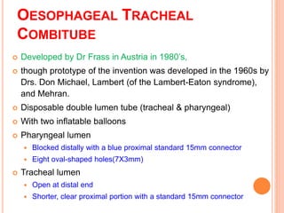 Supraglottic airway devices | PPTX