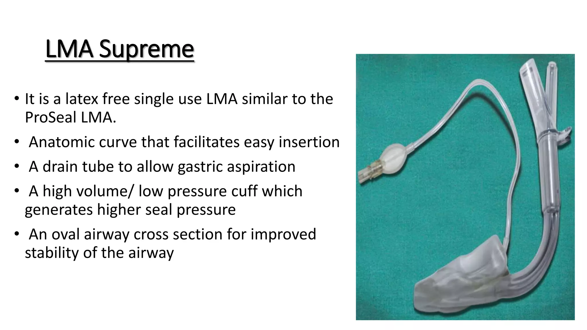 Supraglottic airway devices | PPTX