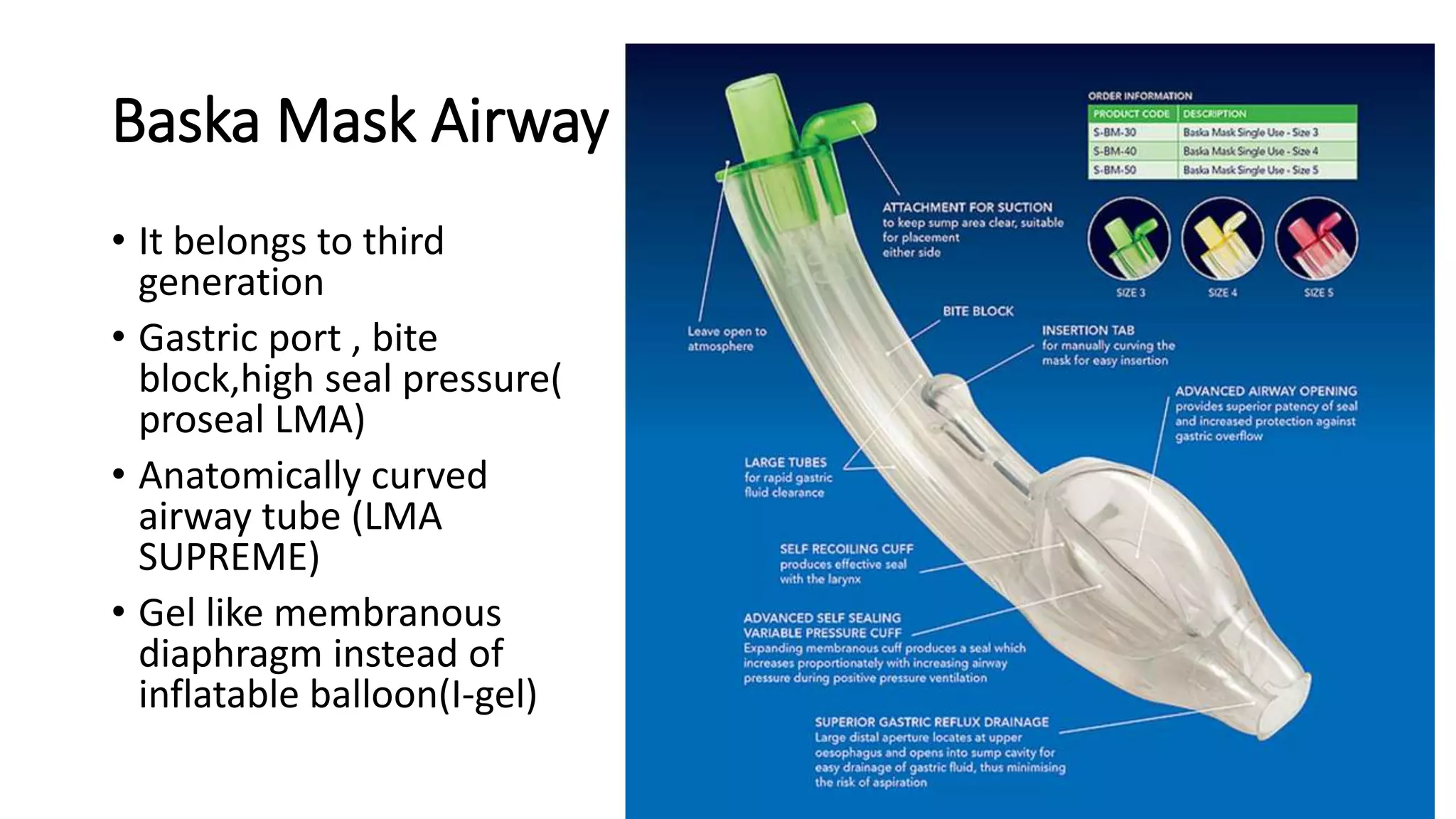 Supraglottic airway devices | PPTX