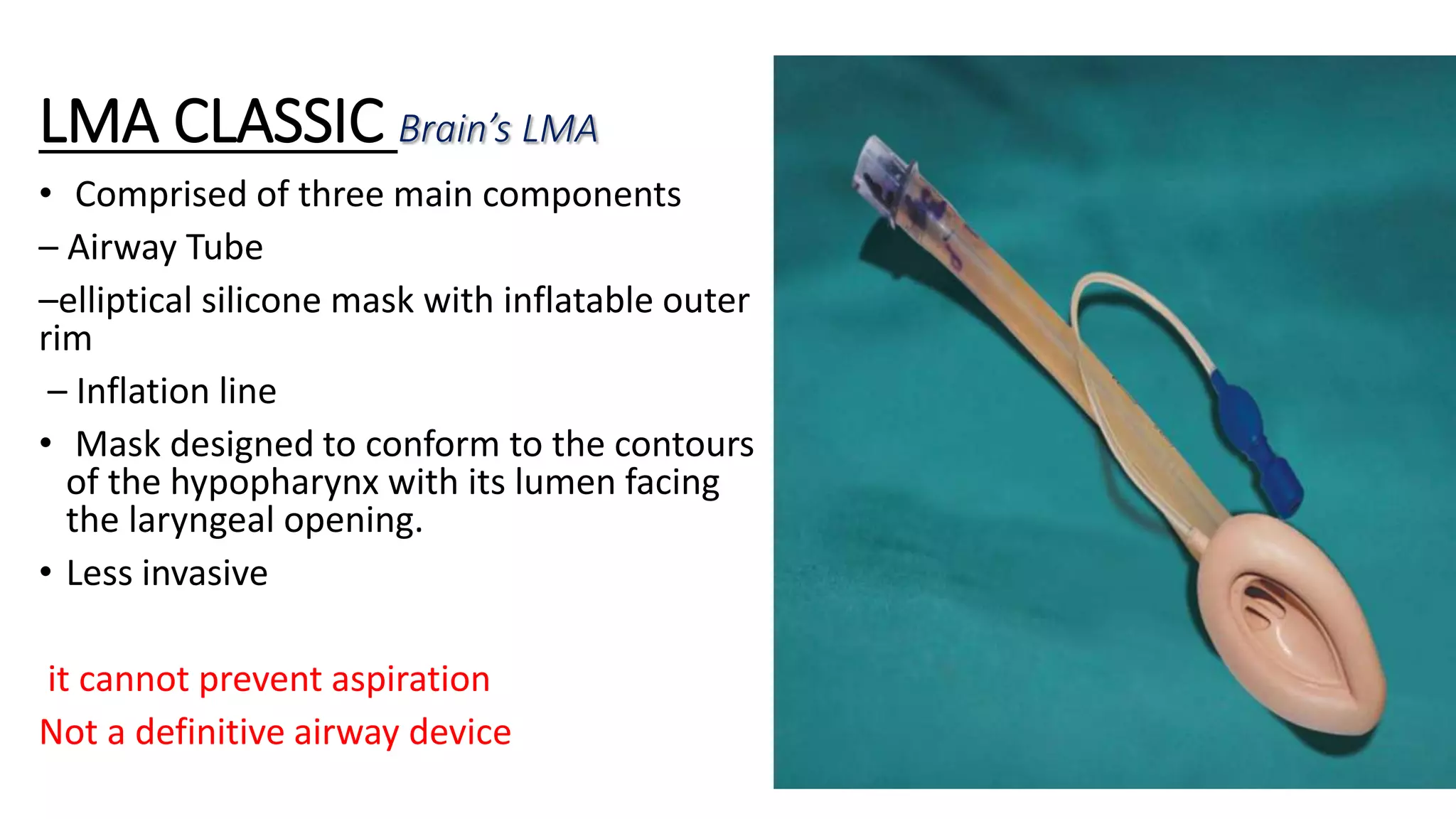 Supraglottic airway devices | PPTX