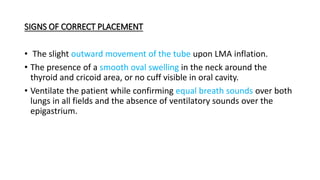 Supraglottic airway devices | PPTX