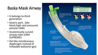 Supraglottic airway devices | PPTX