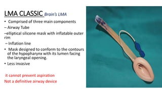 Supraglottic airway devices | PPTX