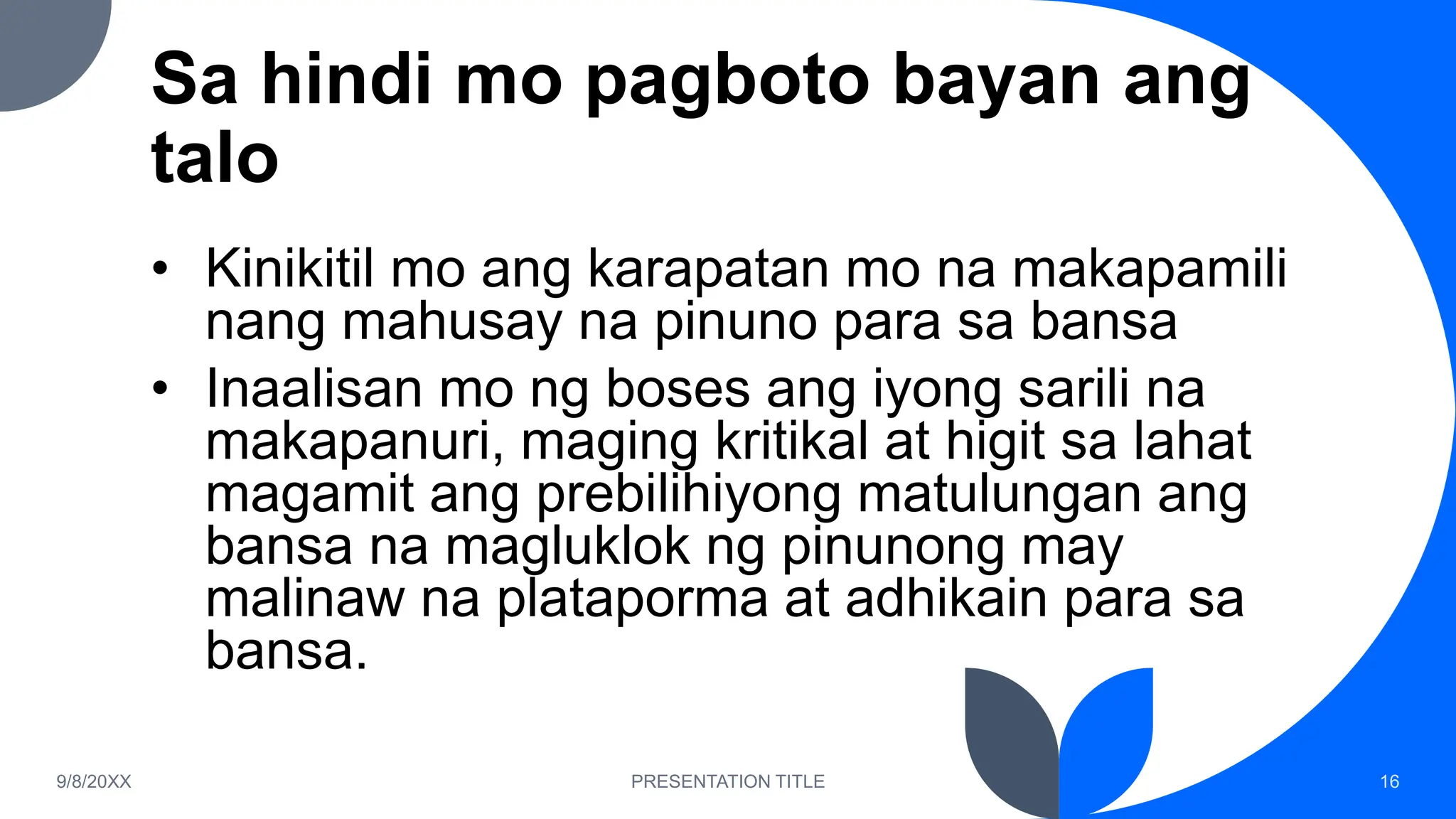 mga proseso at pangangailangan sa pagboto | PPTX