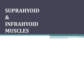 Suprahyoid and infrahyoid muscles | PPTX