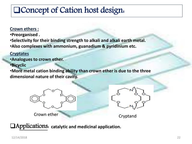 Supramolecular host and guest design ppt | PPTX | Chemistry | Science