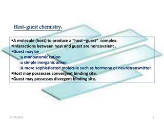 Supramolecular host and guest design ppt | PPTX