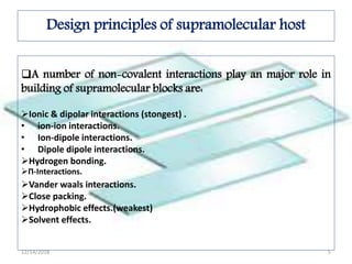 Supramolecular host and guest design ppt | PPTX