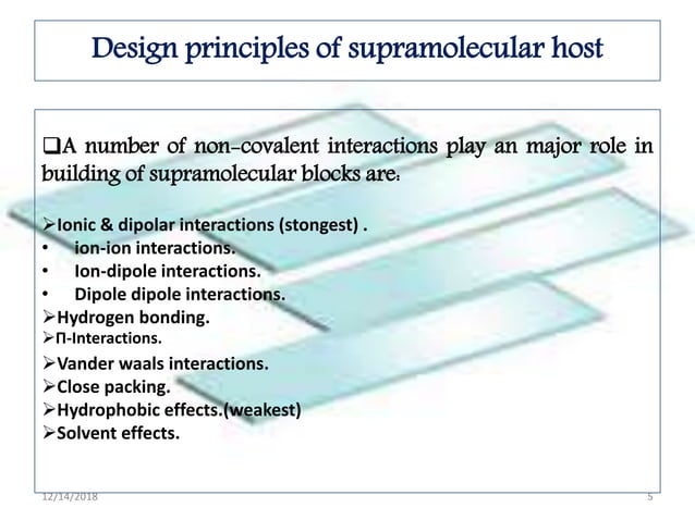 Supramolecular host and guest design ppt | PPTX | Chemistry | Science