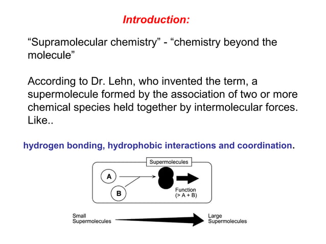 Supramolecular chemistry | PPT