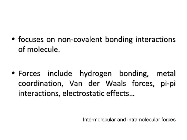 Supramolecular chemistry | PPT