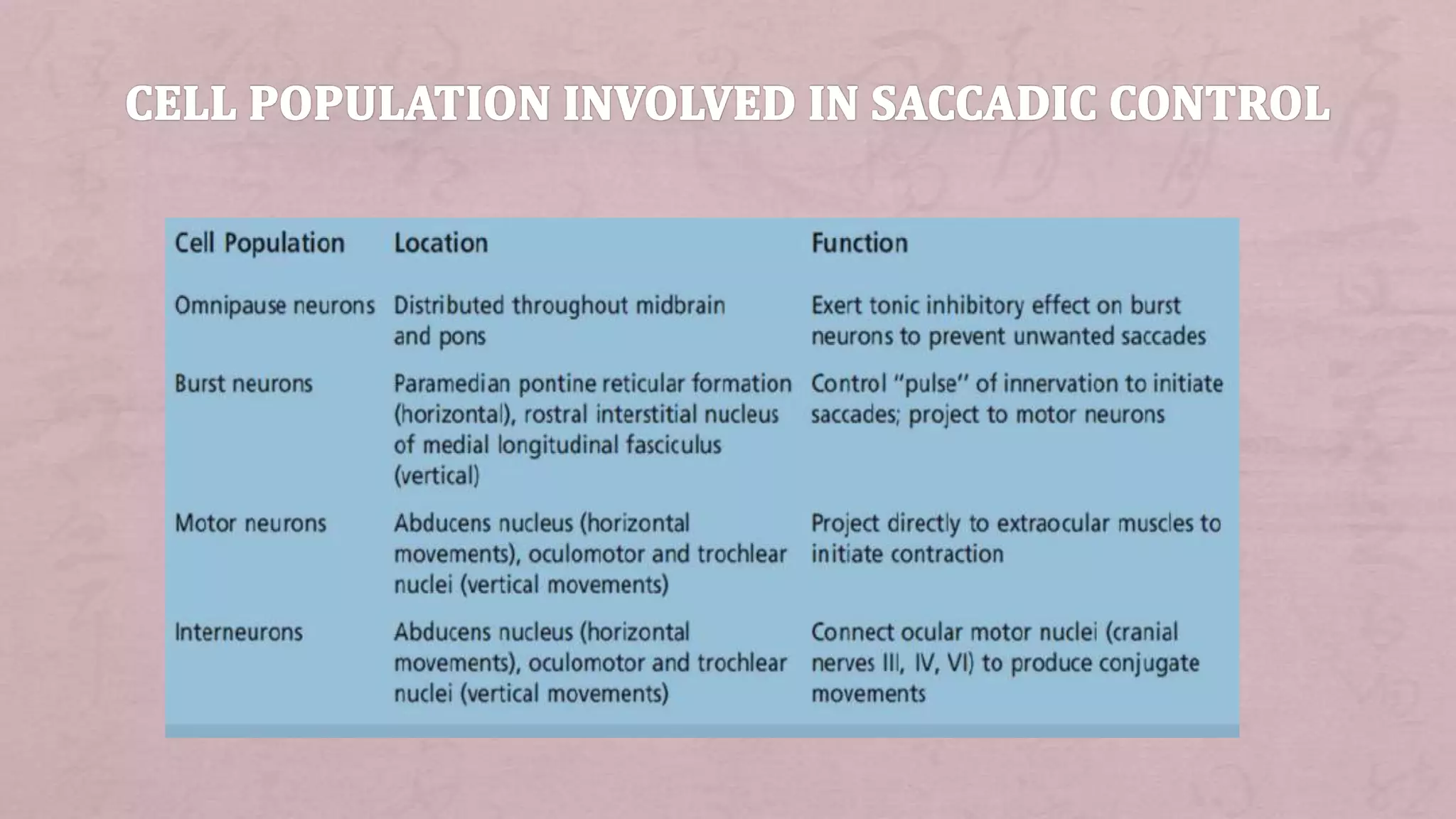 Supranuclear control of eye movements | PPTX