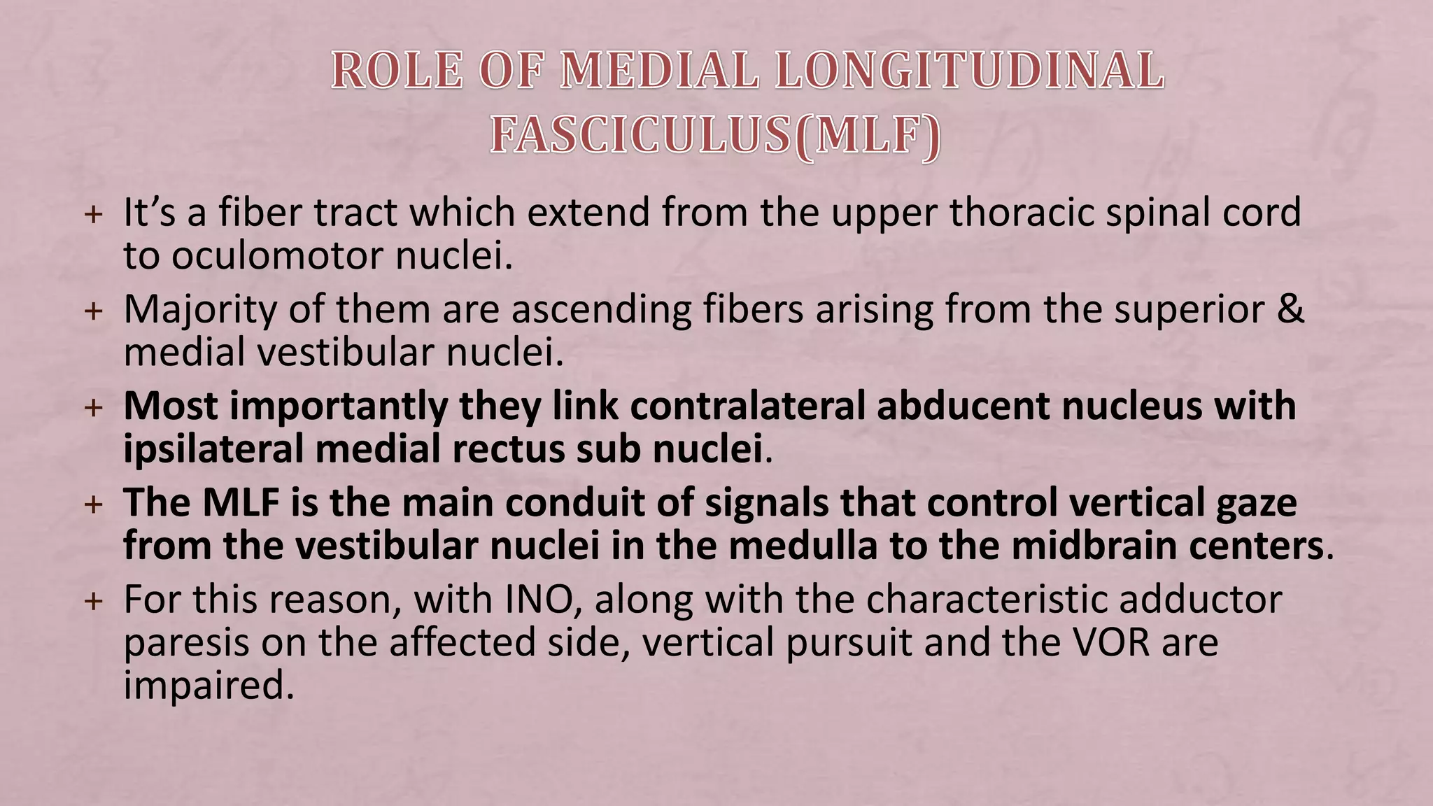 Supranuclear control of eye movements | PPTX