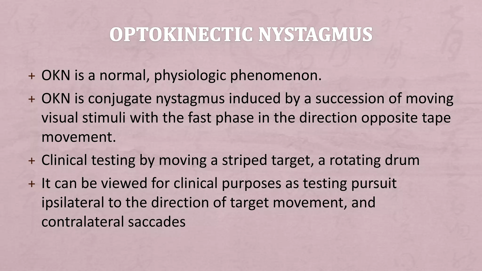 Supranuclear control of eye movements | PPTX