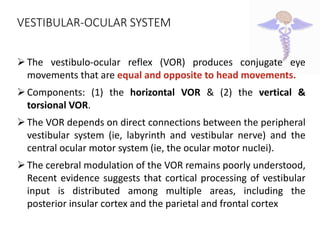 Supranuclear control of gaze | PPTX