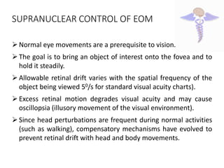 Supranuclear control of gaze | PPTX
