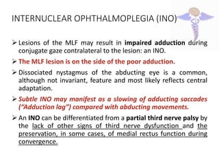Supranuclear control of gaze | PPTX
