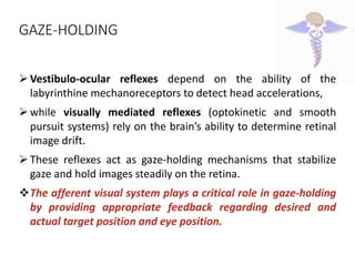 Supranuclear control of gaze | PPTX