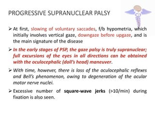 Supranuclear control of gaze | PPTX