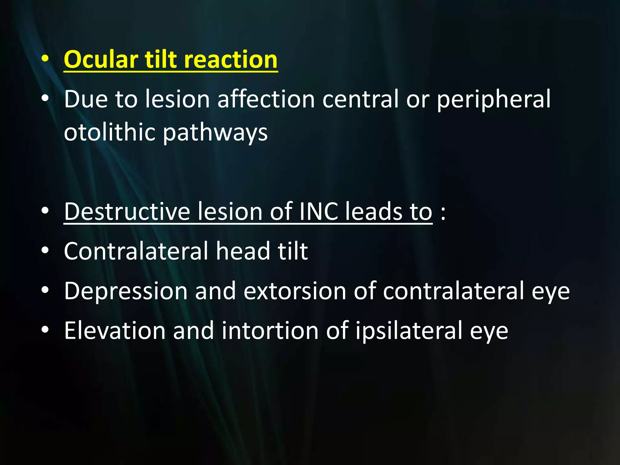 Supranuclear disorders of ocular motility | PPTX