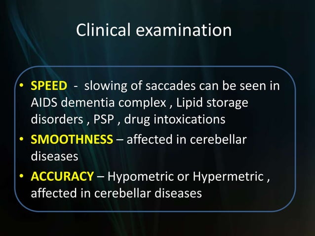 Supranuclear disorders of ocular motility | PPTX