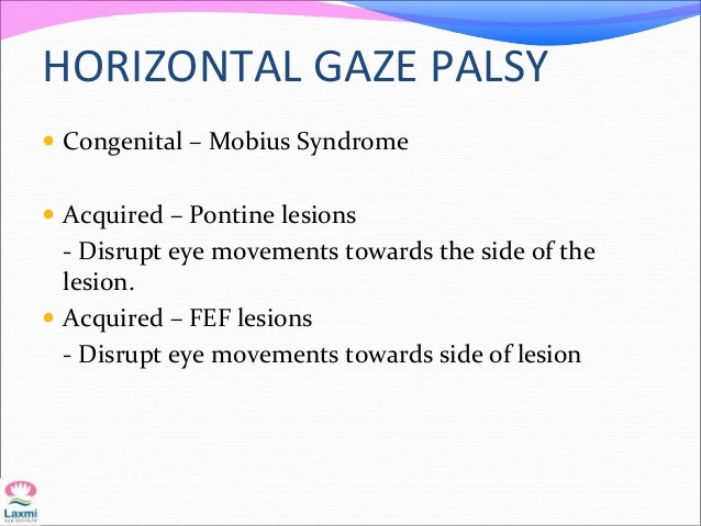 Supranuclear pathways and lesions