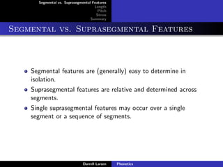Suprasegmantal features | PDF | Musicals | Genres