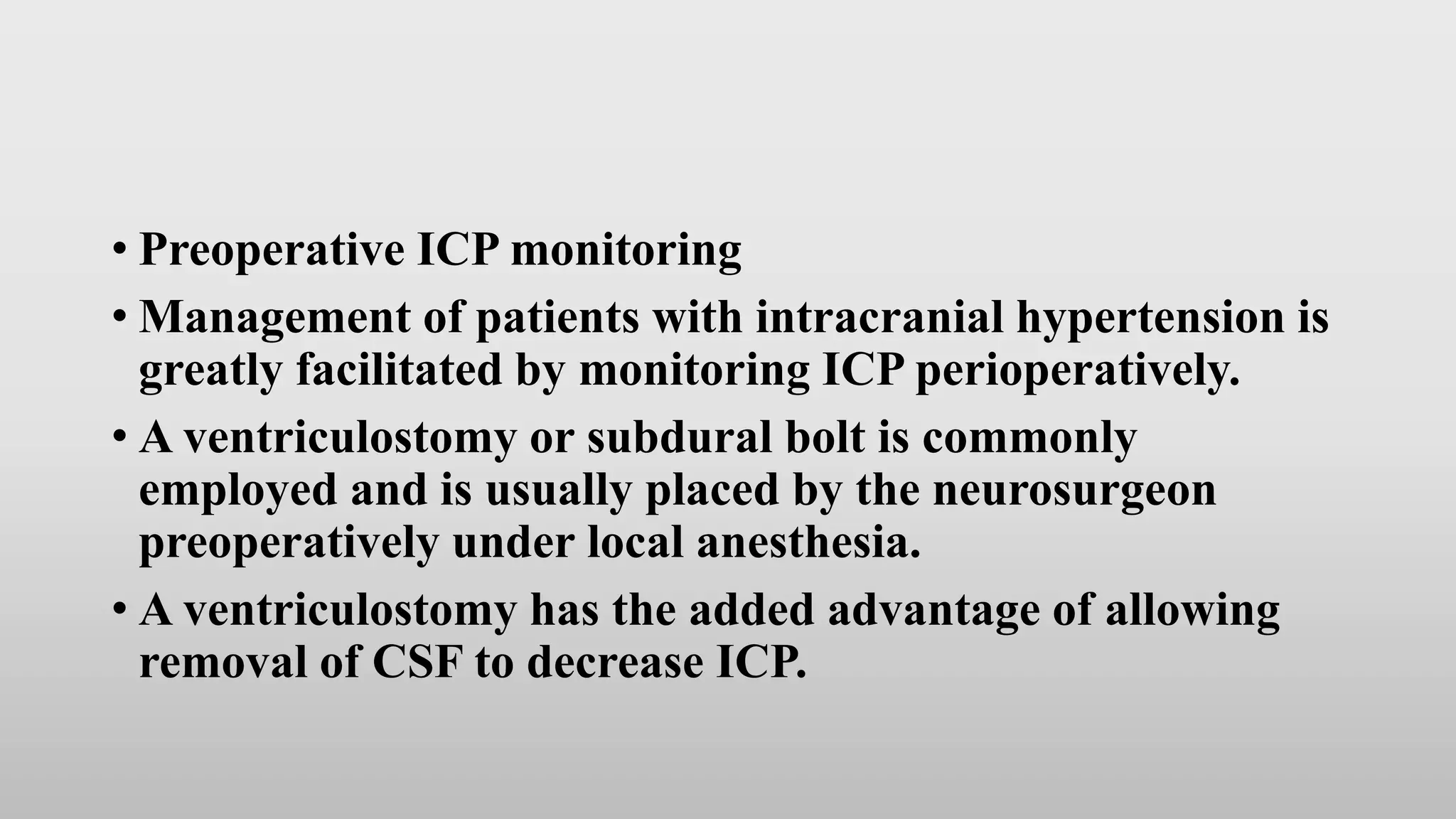 Supratentorial masses excision -anaesthetic implication | PPTX